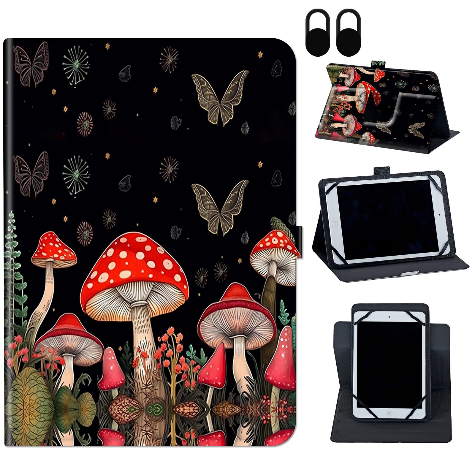Case for TCL Tab 10 5G 10.1" Tablet (Model: 9183W) 2022 Release/for TCL TAB 10s 10.1"(2021,360 Degree Rotating Stand and Magnetic Closure Case for TCL TAB10 5G/TCL TAB 10s,Cute Forest Mushroom