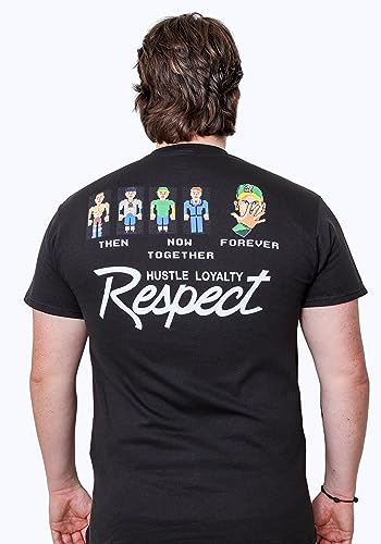 WWE John Cena Then Now Forever 8 Bit Adult T-Shirt(MD, Black)