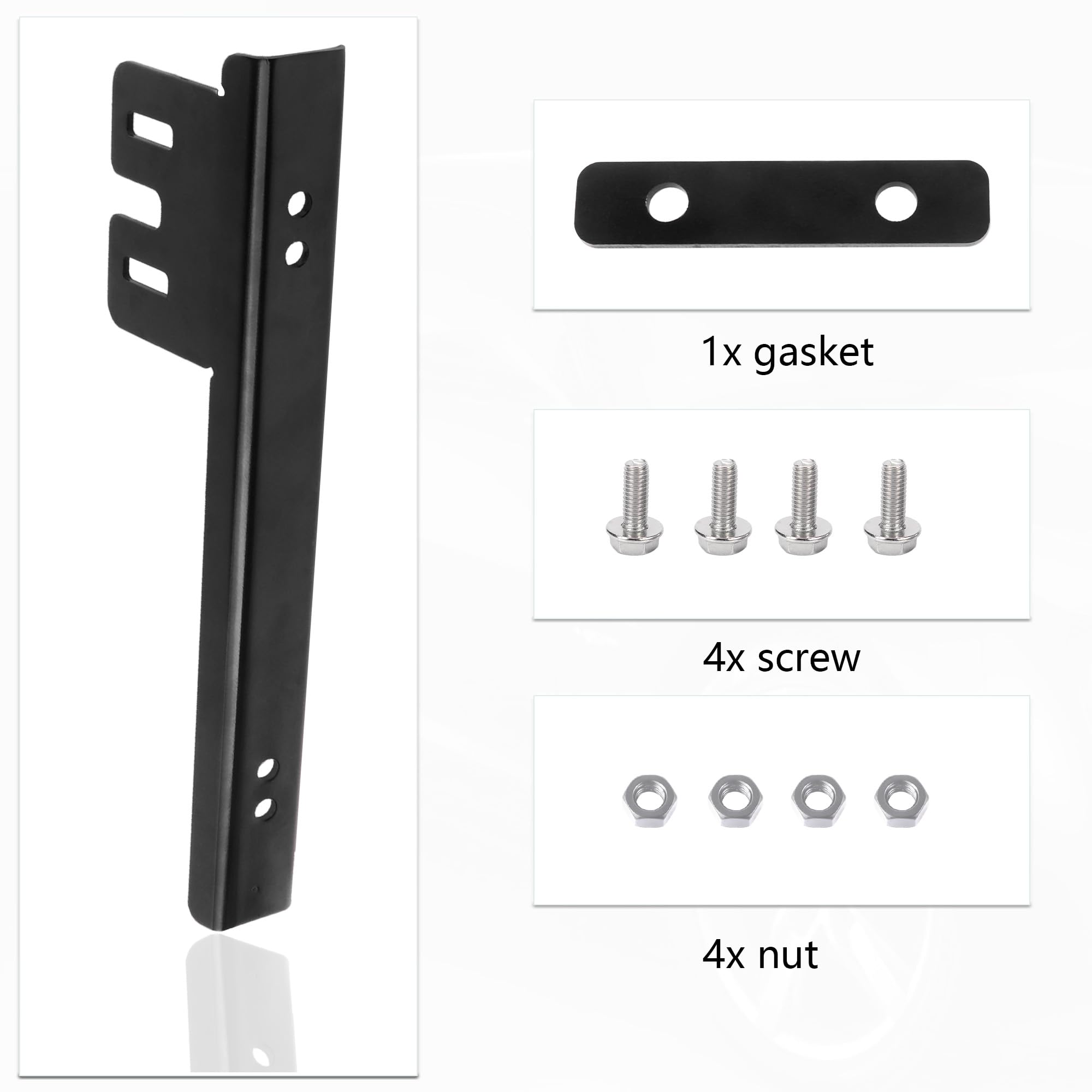 Salior License Plate Holder,Aluminum Alloy Front License Plate Mounting Kit Relocator Holder Bar,Universal License Plate Bracket Fit for Bumper in Most Car Truck SUV (Black)