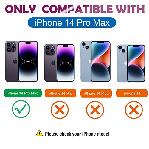 MGQILING iPhone 14 Pro Max Case, Plating Bling 3D Love Heart Case, Cute Love Hearts Sparkle Phone Case for Women Girls, Soft TPU Full Camera Shockproof Protective Clear Case - Purple
