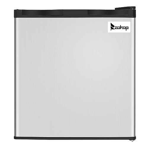 Mini Freezer Upright 1.1CU.FT Small Freezer Upright -8°F ~7°F Temperature Mini Deep Freezer Stainless Steel Upright Freezer Reversible Single Door Vertical Freezer for Home RVs Dorms Apartment Office