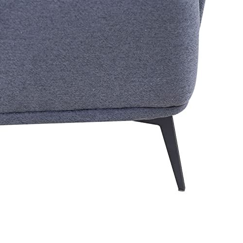 Goohome 102" L-Shape Sectional Sofa with Chaise Lounge, Oversize Modern Fabric Upholstered Couch with Metal Legs, Living Room Furniture Set for Apartment Bedroom