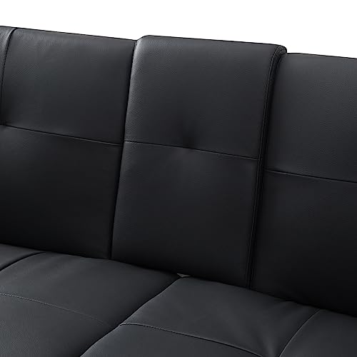 ERYE Modern Multifunctional 2 Seaters Love Seat, Cozy Futon Sofa Loveseat Convertible Sleeper Couch Bed for Small Space Apartment Office Living Room Furniture Sets