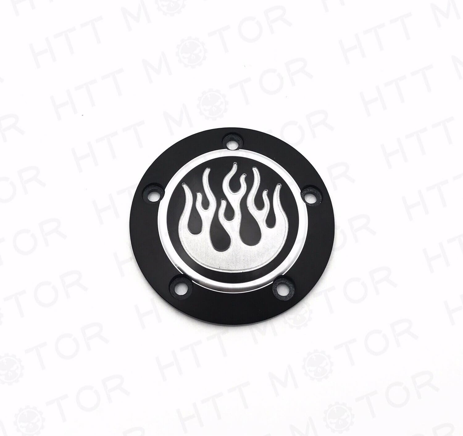 HTTMT- Road King Dyna Sportster Street Bob Black Flame Fire Derby Timer Cover Compatible with H-D FLD FLHR FLHR FLHTC FLHTCU FLSTSB FXD XL 883 Motorcycle