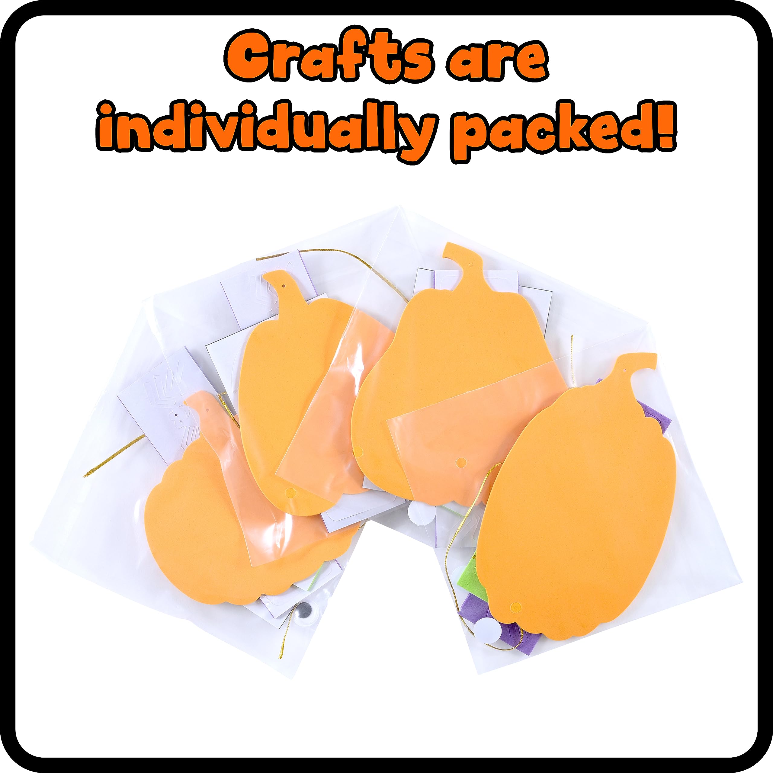 Ready 2 Learn Create Your Own Halloween Pumpkins | Set of 4 | Halloween Crafts for Kids Ages 4-8 | DIY Party Favors, Ornaments, Magnets and Decor