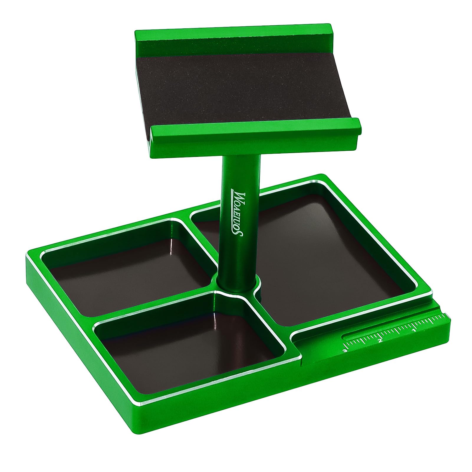 WOAEIUOS RC Car Stand Repair Tool Set 360 Degree Rotation for 1/18 1/24 RC Car Truck Buggy (Green)