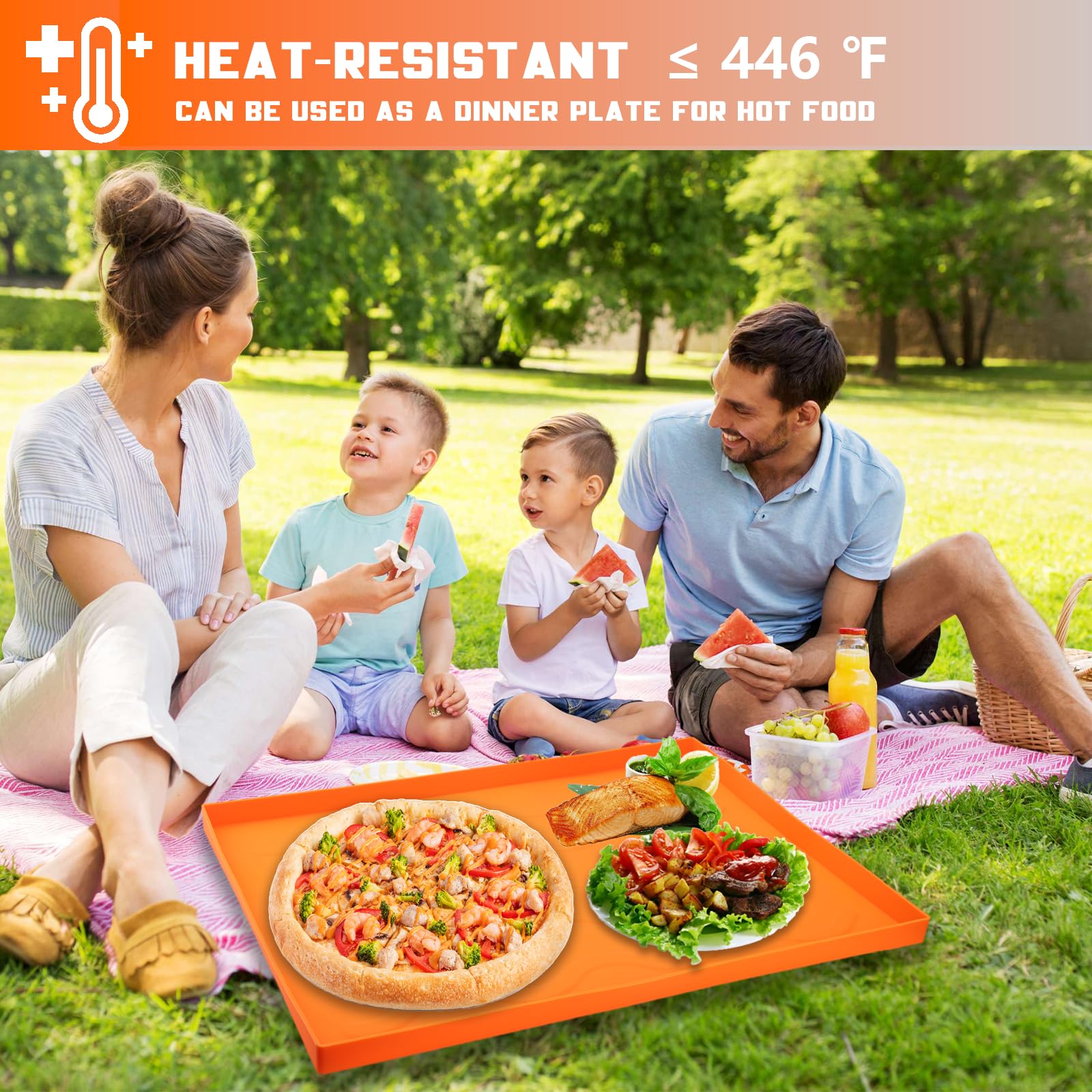 Silicone Griddle Mat for Blackstone 28 inch Heavy Duty Grill Cover Food-Grade Silicone Protective Cover All Season Cooking Blackstone Protector Protect from Dirt and Rust