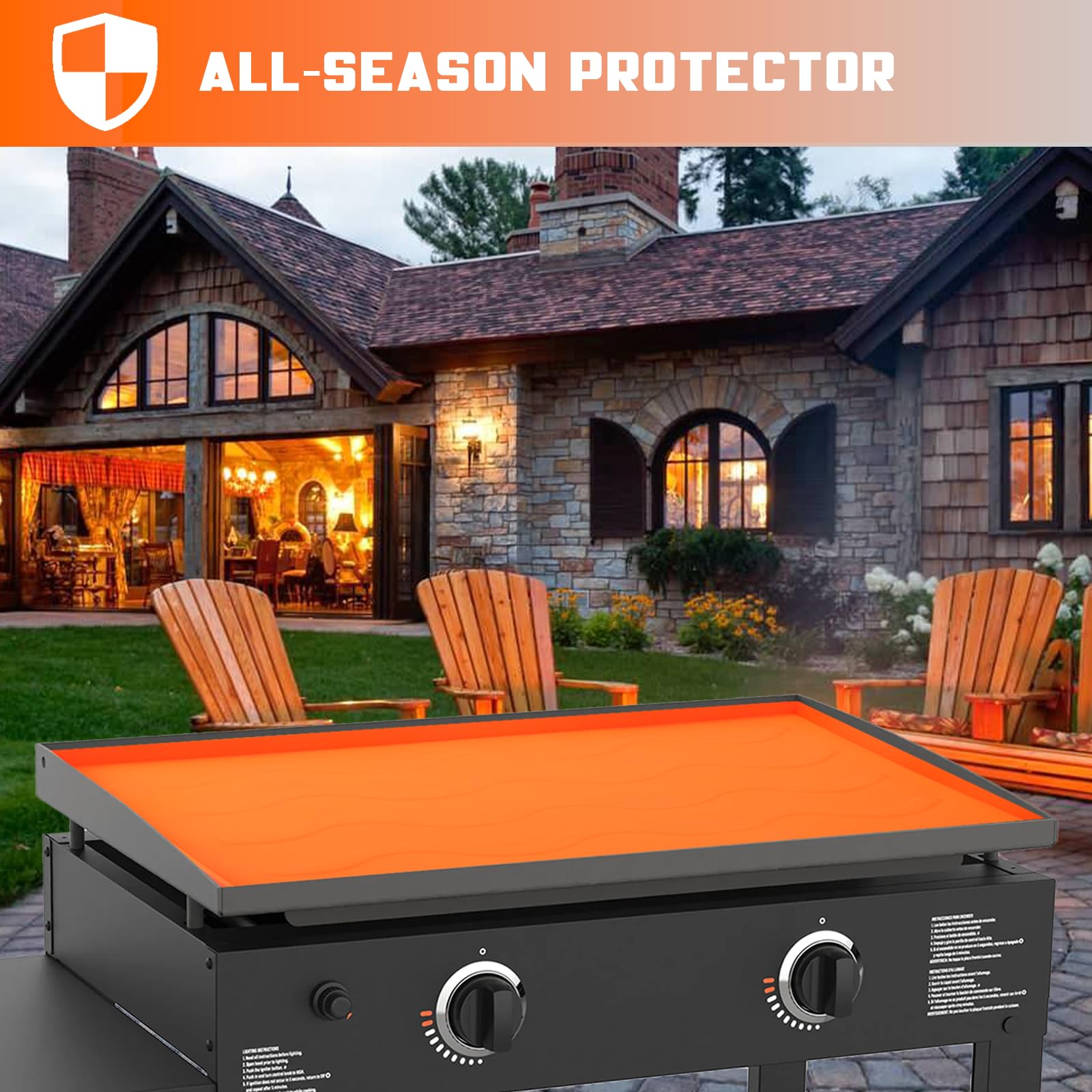 Silicone Griddle Mat for Blackstone 28 inch Heavy Duty Grill Cover Food-Grade Silicone Protective Cover All Season Cooking Blackstone Protector Protect from Dirt and Rust