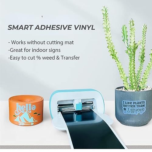 EEH Permanent Smart Vinyl for Cricut Joy Machine Matless Cutting Vinyl Materials - 5.5in x 60in / Roll, Black & White