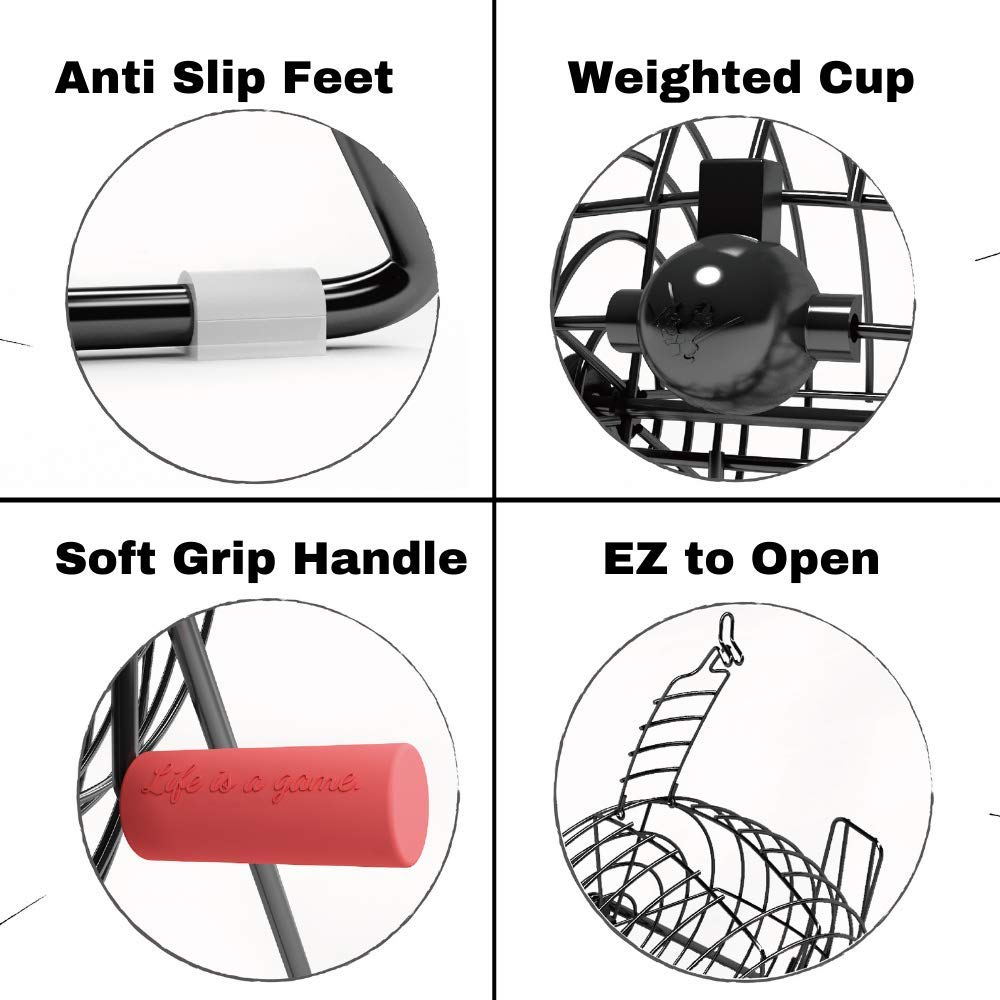 MR CHIPS 11" (Inch) Tall Professional Bingo Set with Steel Cage, Everlasting 7/8” Balls, 18 Cards and 1,300 Chips