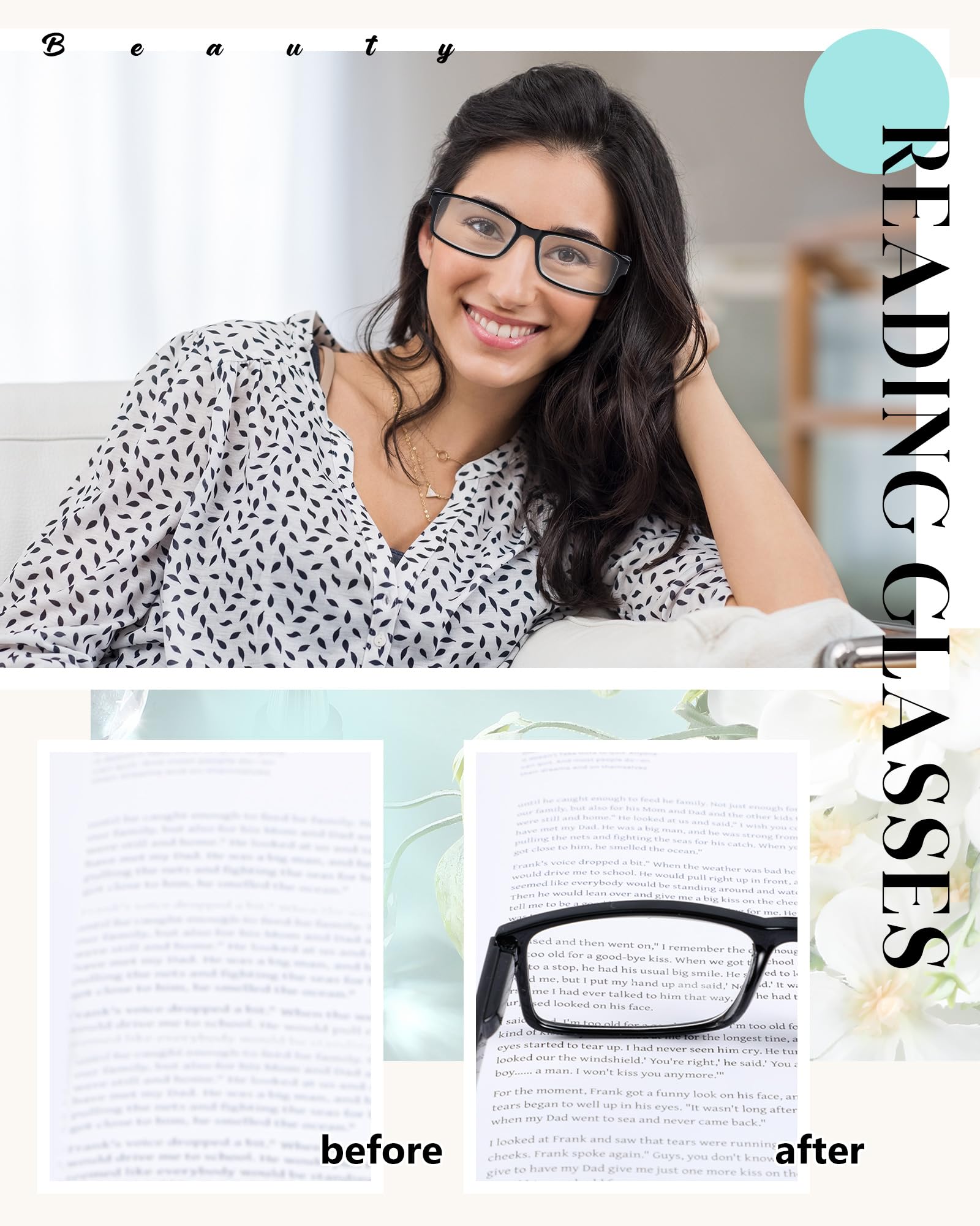 Yexiya 24 Pack Reading Glasses Bulk Adjustable Traditional Reading Glasses with Spring Hinge for Men Women(2.5 Diopters,Black Frame)