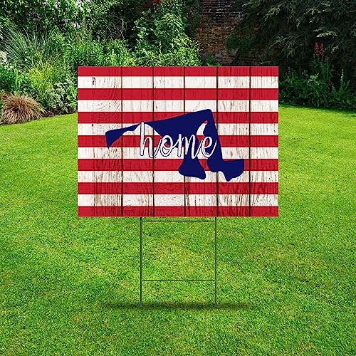 Independence Day Home maryland Yard Signs with Stakes Lawn Yard Decorations for Birthday 18x24 Inch Customized Lawn Sign US Flag Fourth of July Corrugated Plastic Lawn Signs with Stakes for House Rent