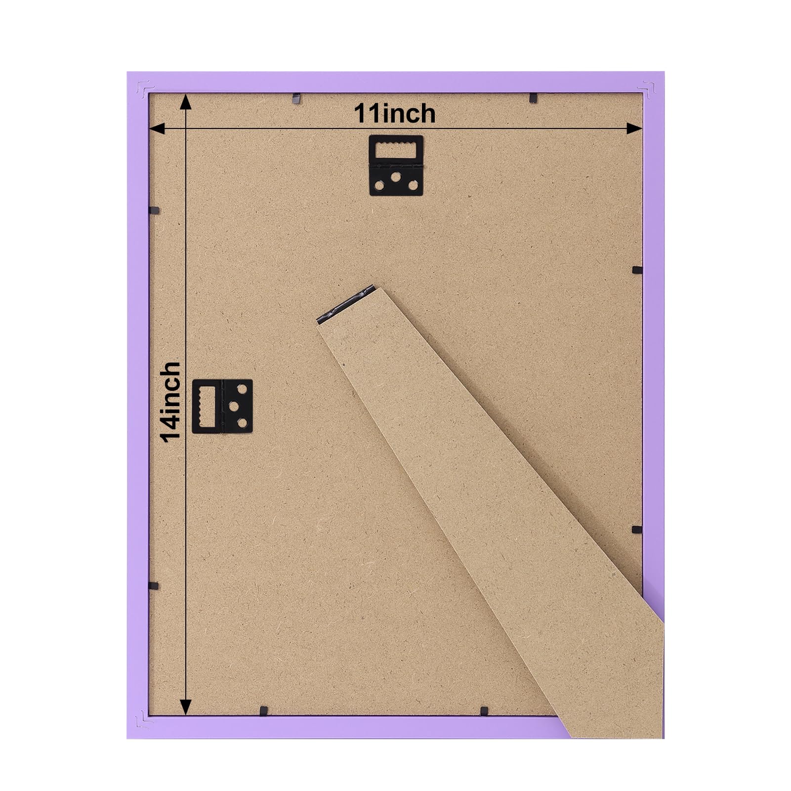 Vittanly Picture Frame, Engineered Wood, 11x14 inch, Purple, Single, with Shatter Resistant Plexiglass, Mat for 8x10 or 11x14 Photo, Wall & Tabletop Display