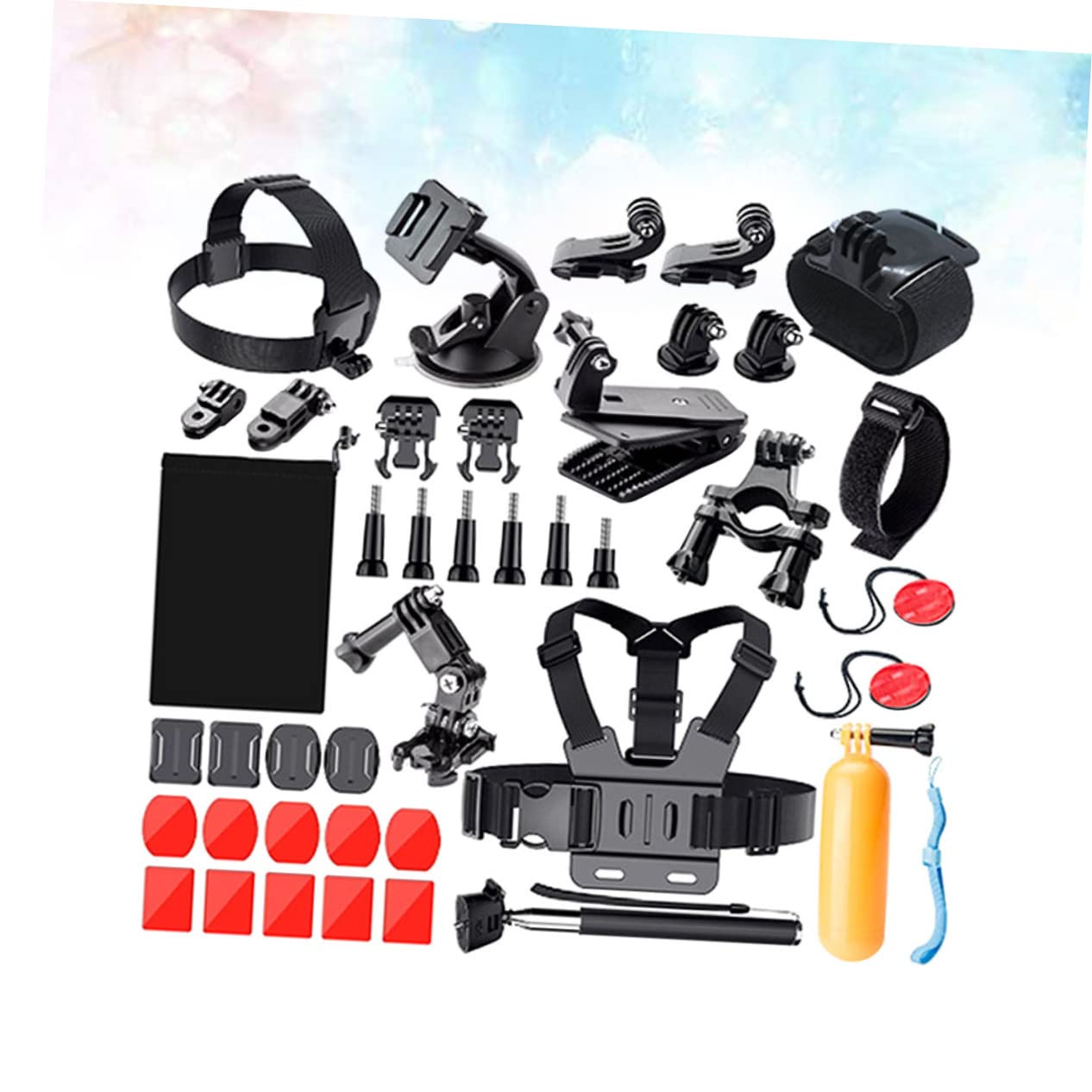 UKCOCO Selfie Stick Action Camera Accessories Kit 42-in-1 Sports Camera Set for Outdoor Activities Camera Accessory