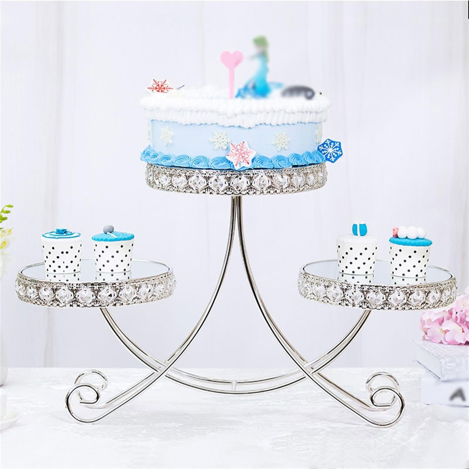 Cake Stand Exquisite Three-Layer Cake Rack Wedding Banquet Decoration Table Setting Dessert Pastry Display Rack Dessert Stand Cupcake Holder