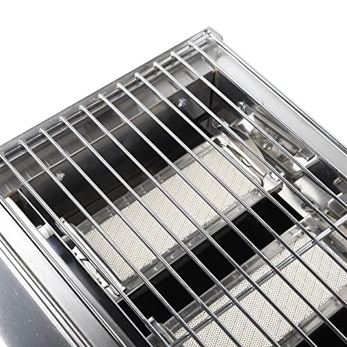 BBQ Portable Tabletop Gas Grill,3 Head Burner Stainless Steel Grill Outdoor,Smoke Free Stove Adjustable height LPG BBQ Grill Cooker,Indoor Best for Backyard Buffet Gourmet Kit