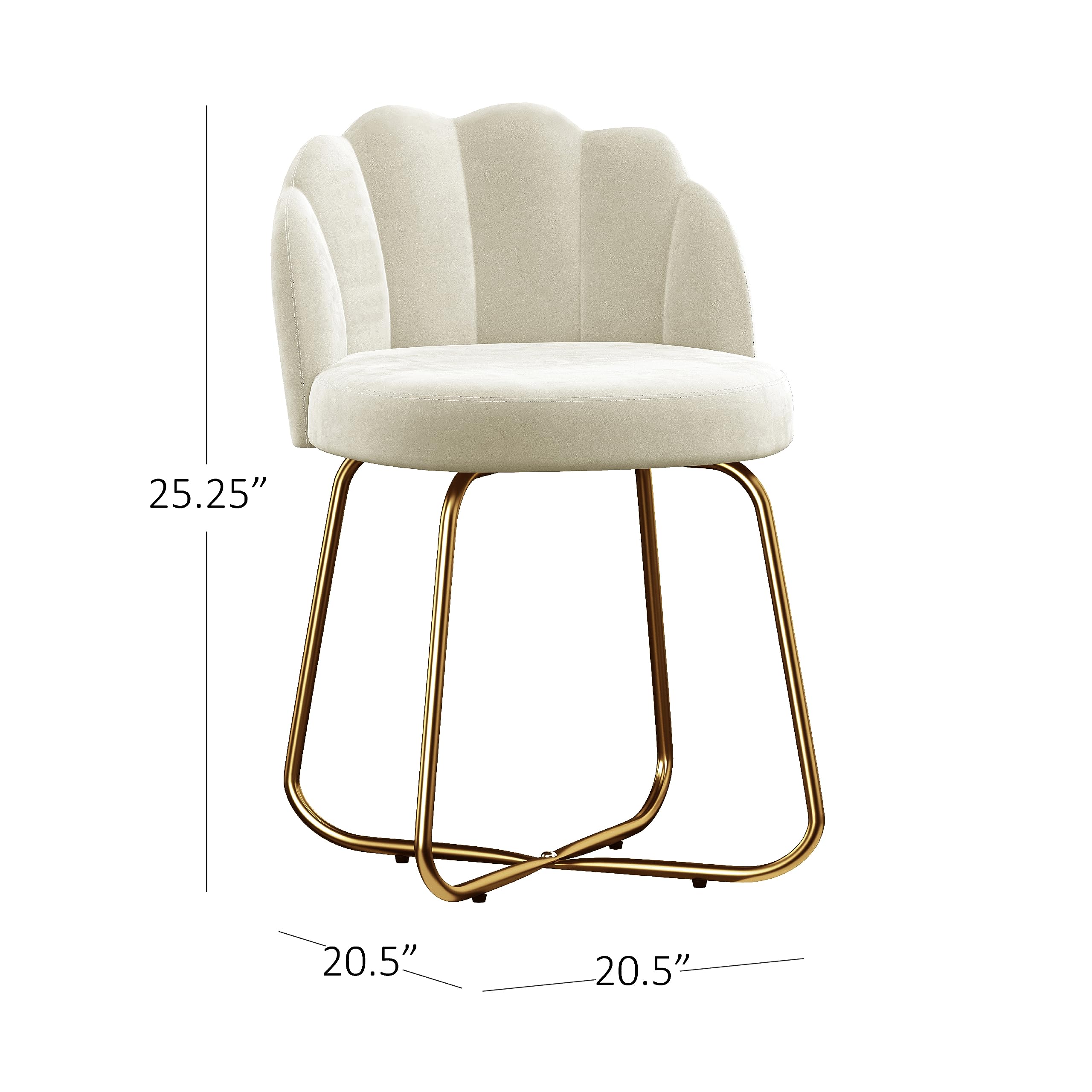 Hillsdale Catalina Vanity Stool for Make-up Rooms and Bathrooms, White