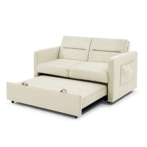 YUNLife Beige 47.75" w+Adjsutable Back&2 Arm Pocket, 33"
