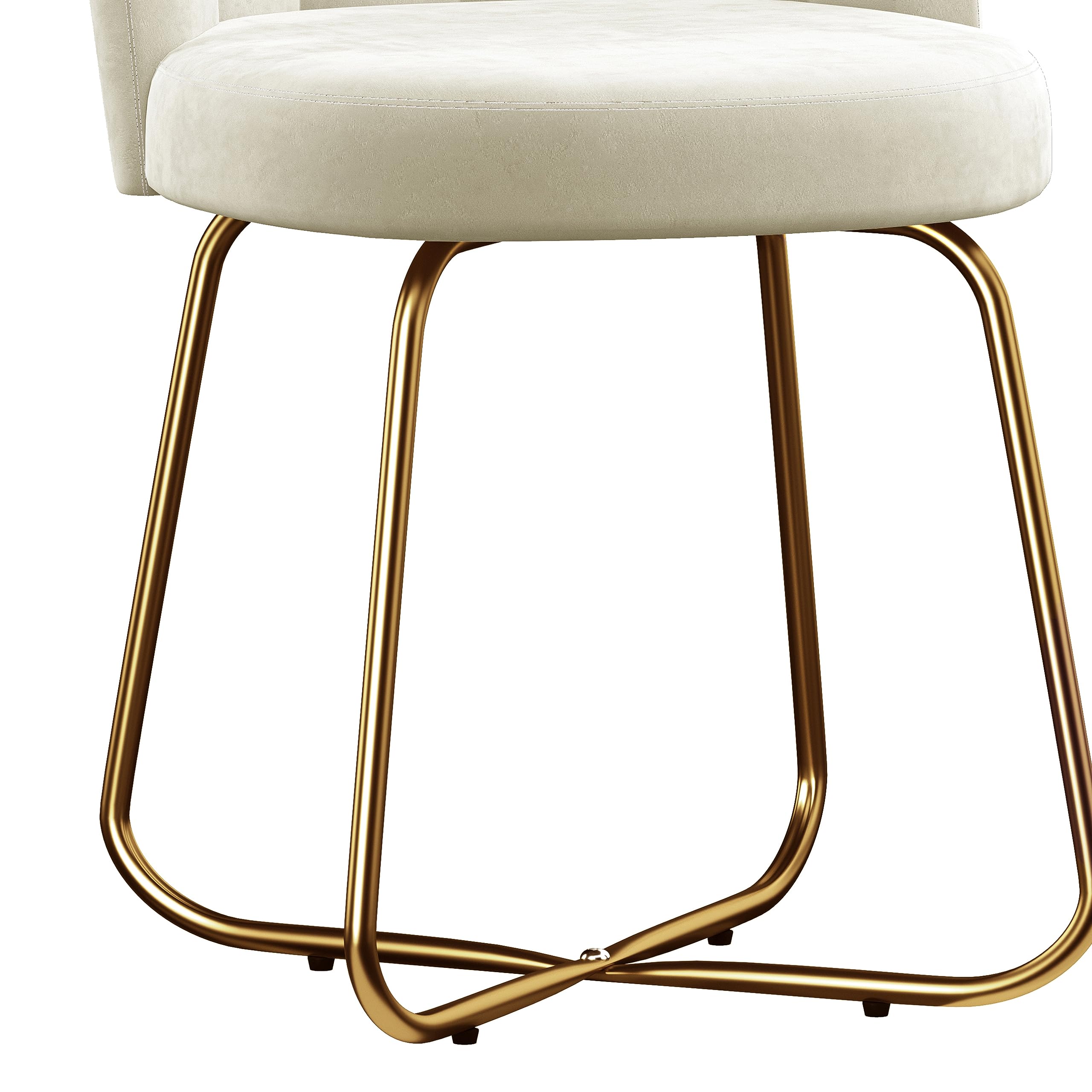 Hillsdale Catalina Vanity Stool for Make-up Rooms and Bathrooms, White