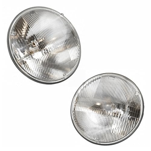 HH Building Round Headlight Headlamp Sealed Dual Beam Pair Fits HLA93558
