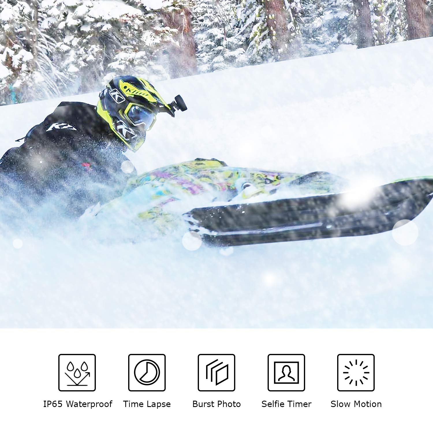 RexingUSA A1 Two-Way Action Camera 1080p@30fps, Wi-Fi Connectivity, Broad View, Wrist Remote Control, IMX307 Sensor, Water-Resistant, Extreme Sports Camcorder for Motorcycles, Bicycles, Hiking, Cars