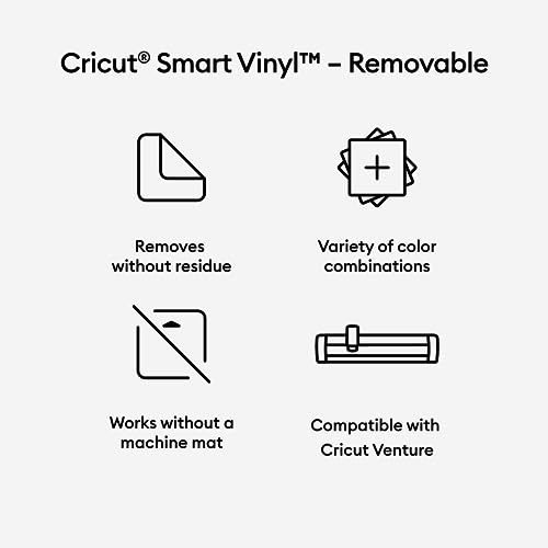 Cricut Smart Vinyl– Removable - Maize Yellow (25 in x 5 ft) - Compatible with Cricut Venture