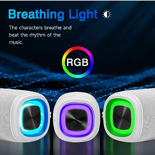 UrbanX Scorpio Series Bluetooth Speaker, IPX6 Waterproof Speakers HD Surround Sound with Punchy Bass, True Wireless Pairing, BT5.3, Portable Speaker for Grand X View 2 - White