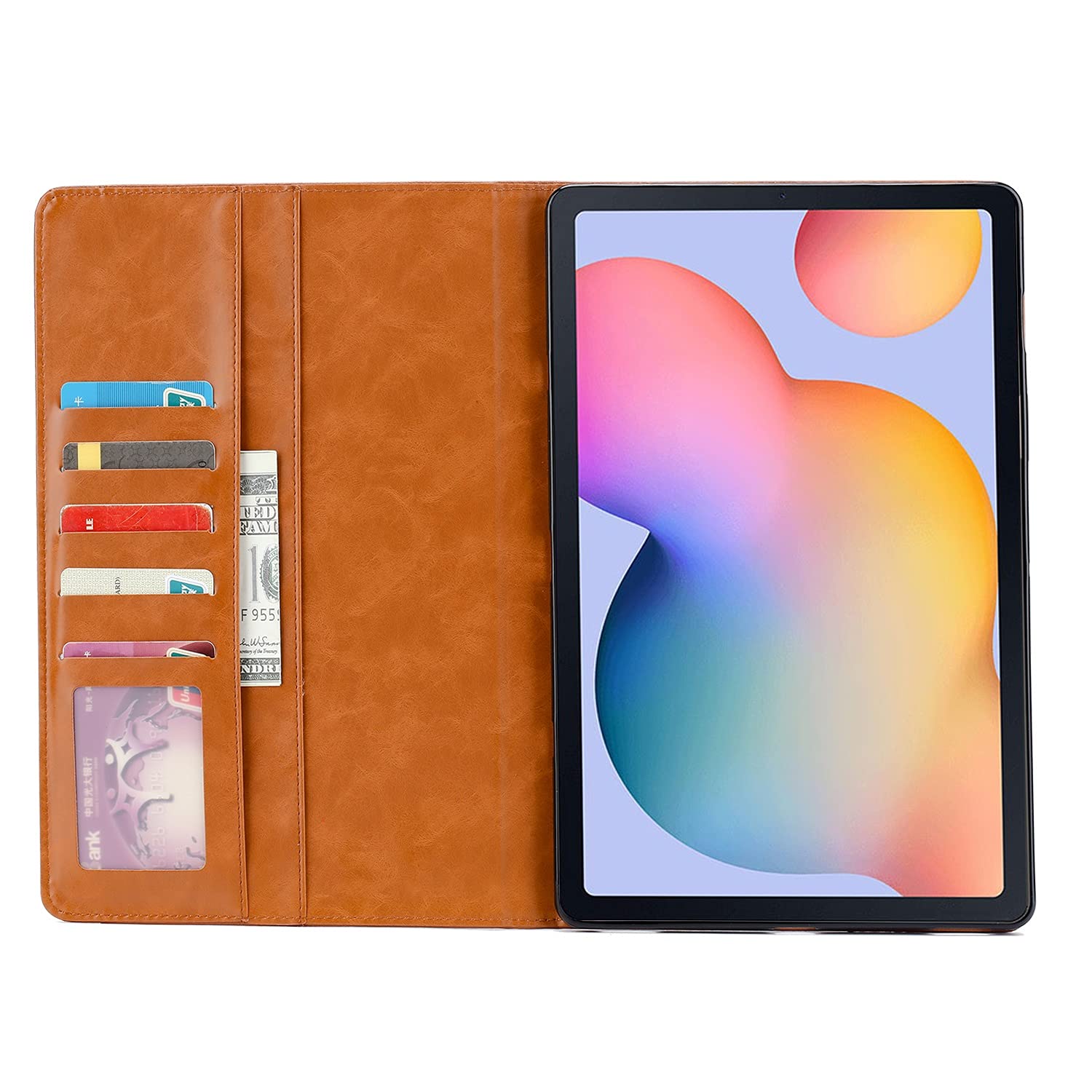 Tablet PC Case Tablet Case Compatible with Samsung Galaxy Tab A8 10.5 inch 2021 (SM-X200/X205), w/Card Slot Premium PU Leather Magnetic Clasp Flip Folding Stand Cover Protective Cover Tablet home ( Co