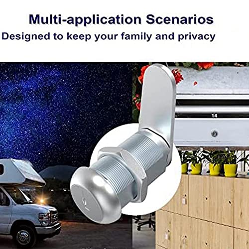PRIZOM 6 Pcs Mailbox Lock, 5/8Inch Cabinet Locks and Cam Locks for Toolbox Keyed Alike, Secure Drawer and File Cabinet
