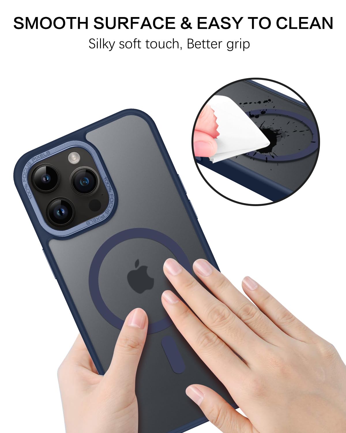 BENTOBEN for iPhone 13 Pro Max Case,[Compatible with MagSafe] iPhone 13 Pro Max Magnetic Phone Case Translucent Matte Shockproof Women Men Protective Cover Case for iPhone 13 Pro Max 6.7",Navy Blue
