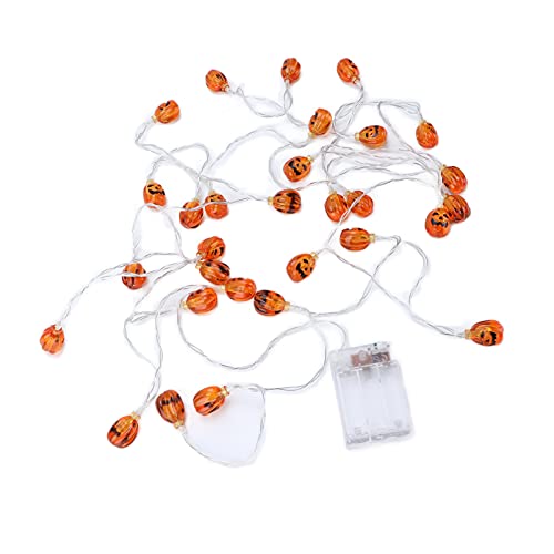Halloween Lights 3D Acrylic Pumpkin Lantern String Lights Battery Powered Holiday Lights for Halloween Party Indoor Fall Outdoor Harvest Thanksgiving Halloween Decorations
