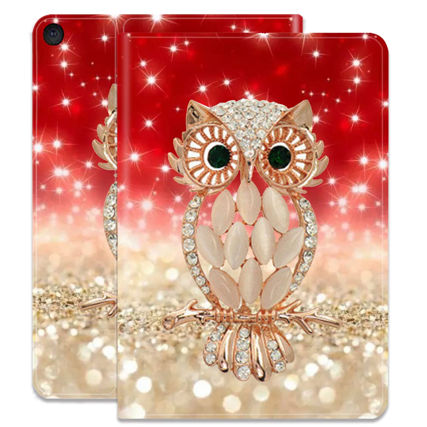 for Samsung Galaxy Tab A8 10.5 2022 Slim Case with Adjustable Stand Cover with Auto Wake/Sleep Smart Cover for Samsung Galaxy A8 10.5 Inch(SM-X200/X205/X207)- Owl on Pink Background