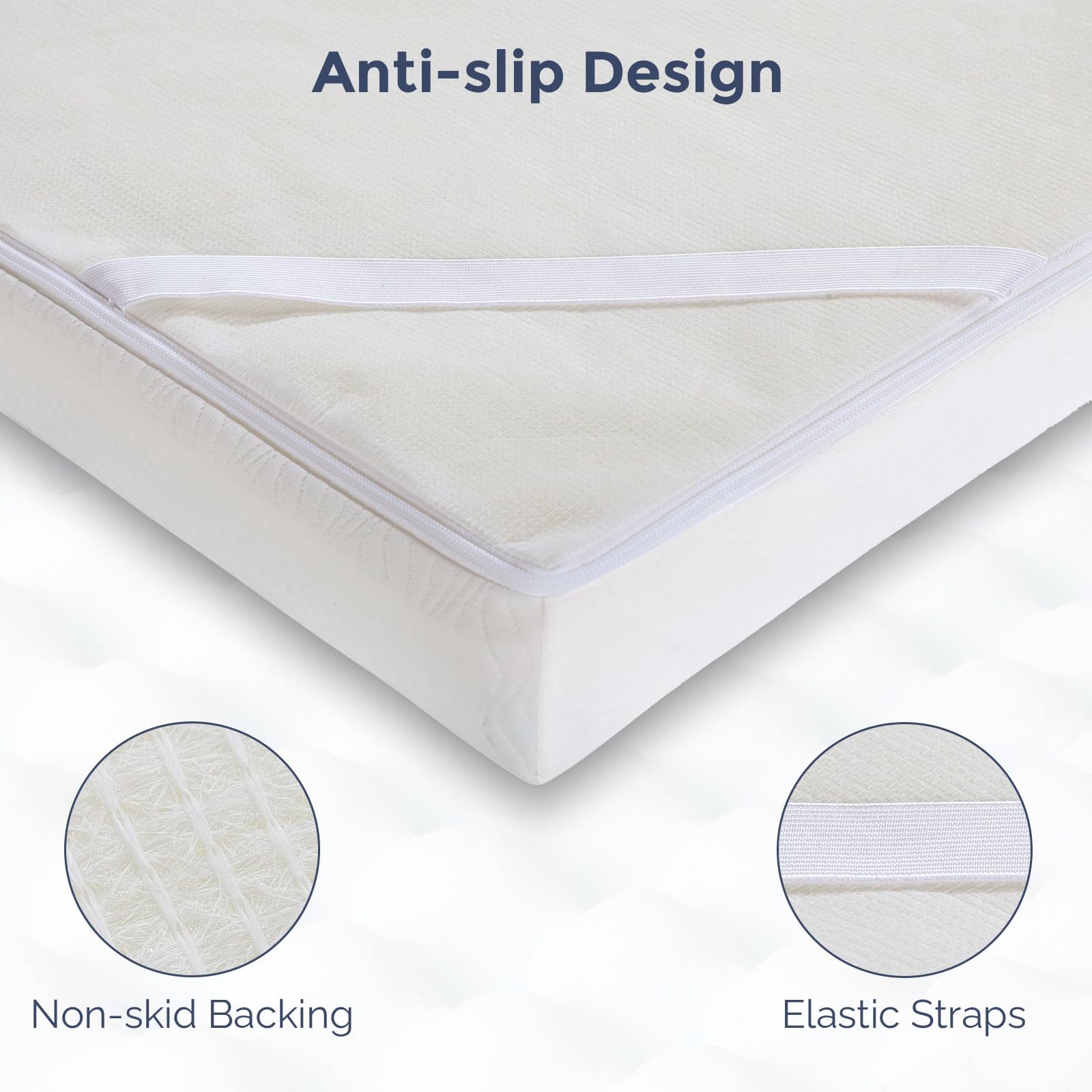 Mattress Topper King, 3 Inch Gel Egg Crate Memory Foam Mattress Topper with Removable & Washable Cover, CertiPUR-US Certified, King Size