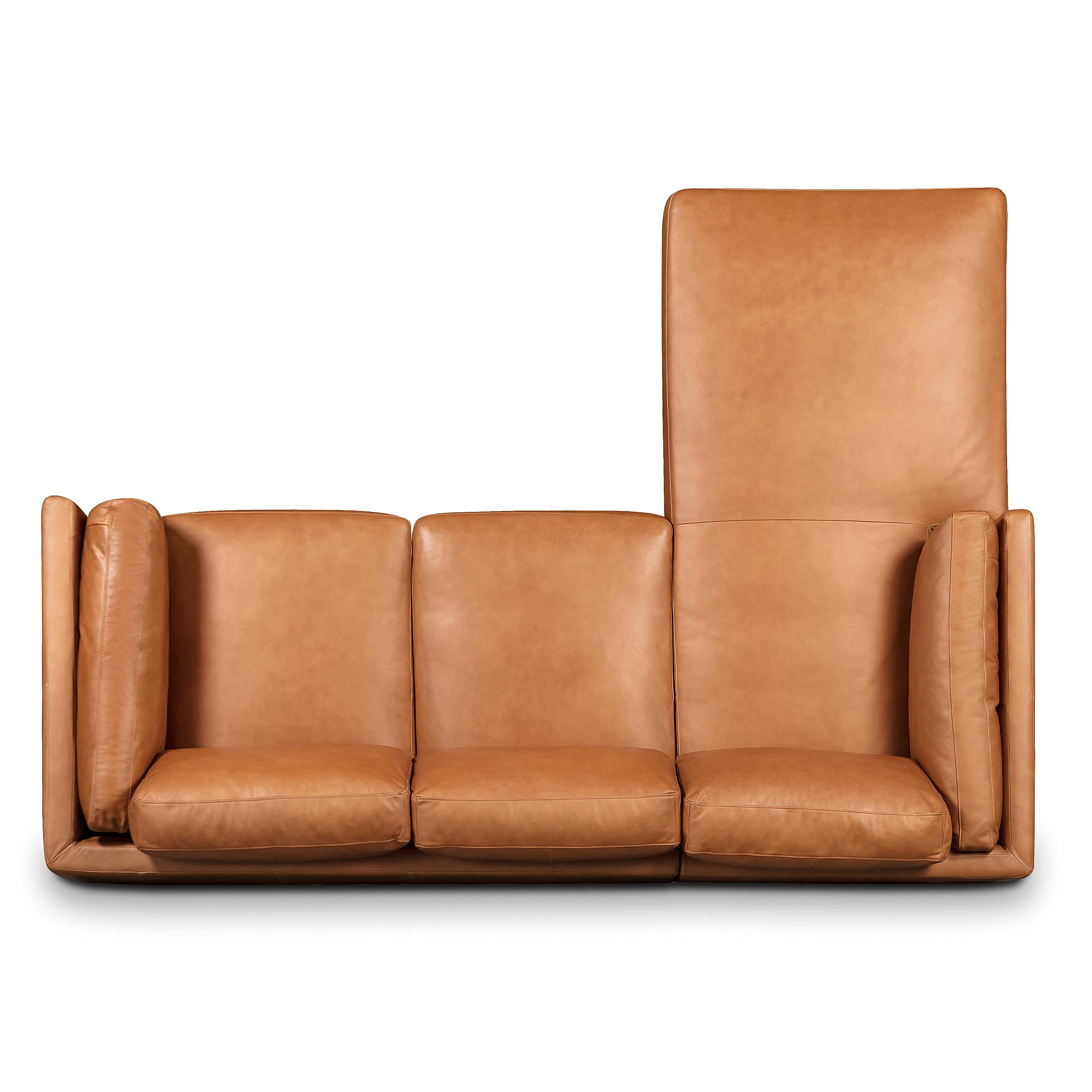 POLY & BARK Cadiz Left-Facing Sectional Sofa in Saddle tan