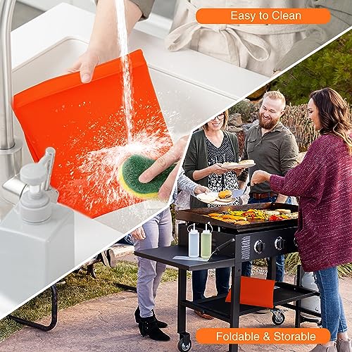 Eibodian Silicone Griddle Mat for 28" Blackstone, Upgraded Full-Edge Blackstone Griddle Cover, Heavy Duty Food Grade Silicone Grill Mat Protects Grill Year-Round