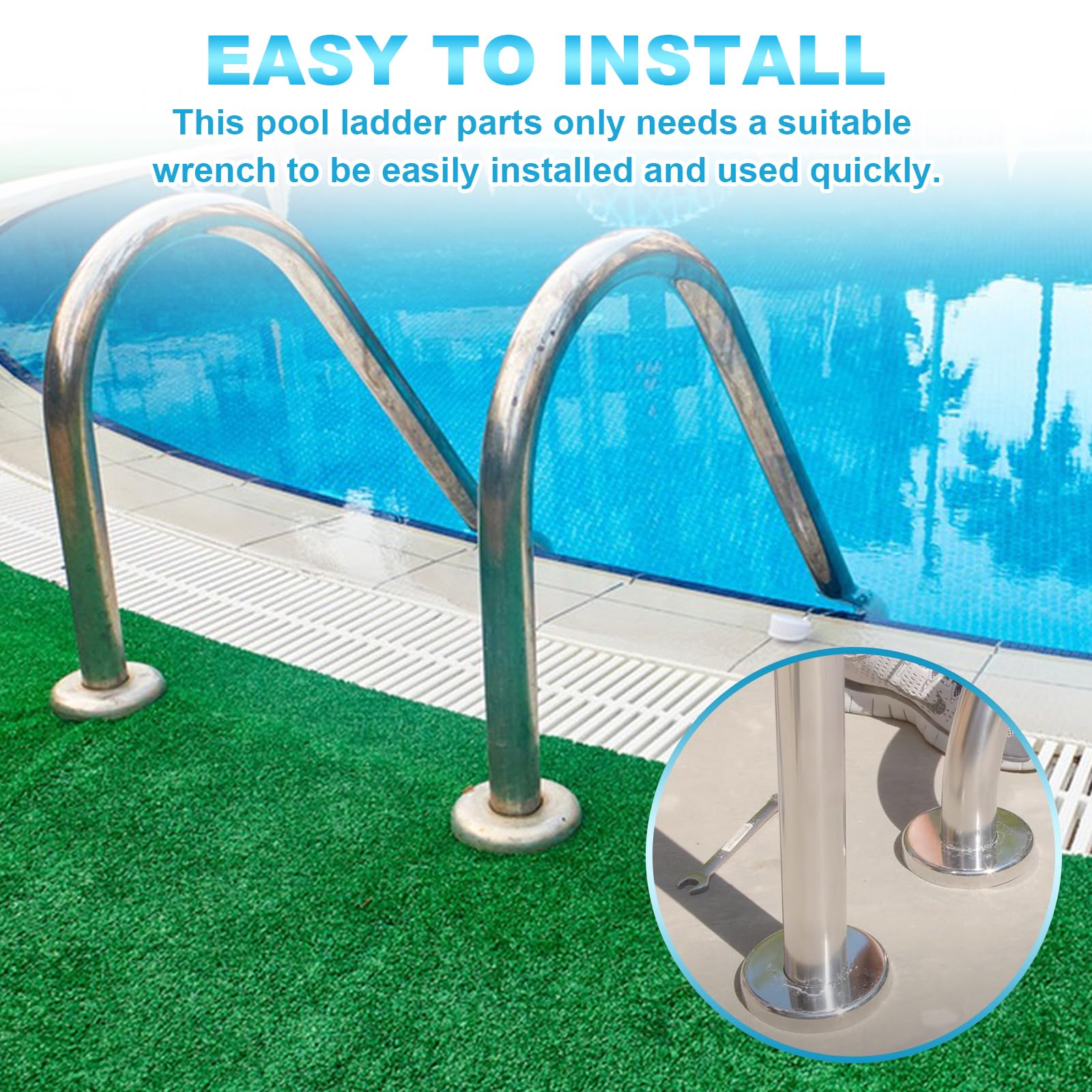 Pool Ladder Anchors - PW-4C Perma-Socket Wedge Assy for Perma Cast Style Bronze Anchor Socket Bolt/Fit 3", 4" Sockets