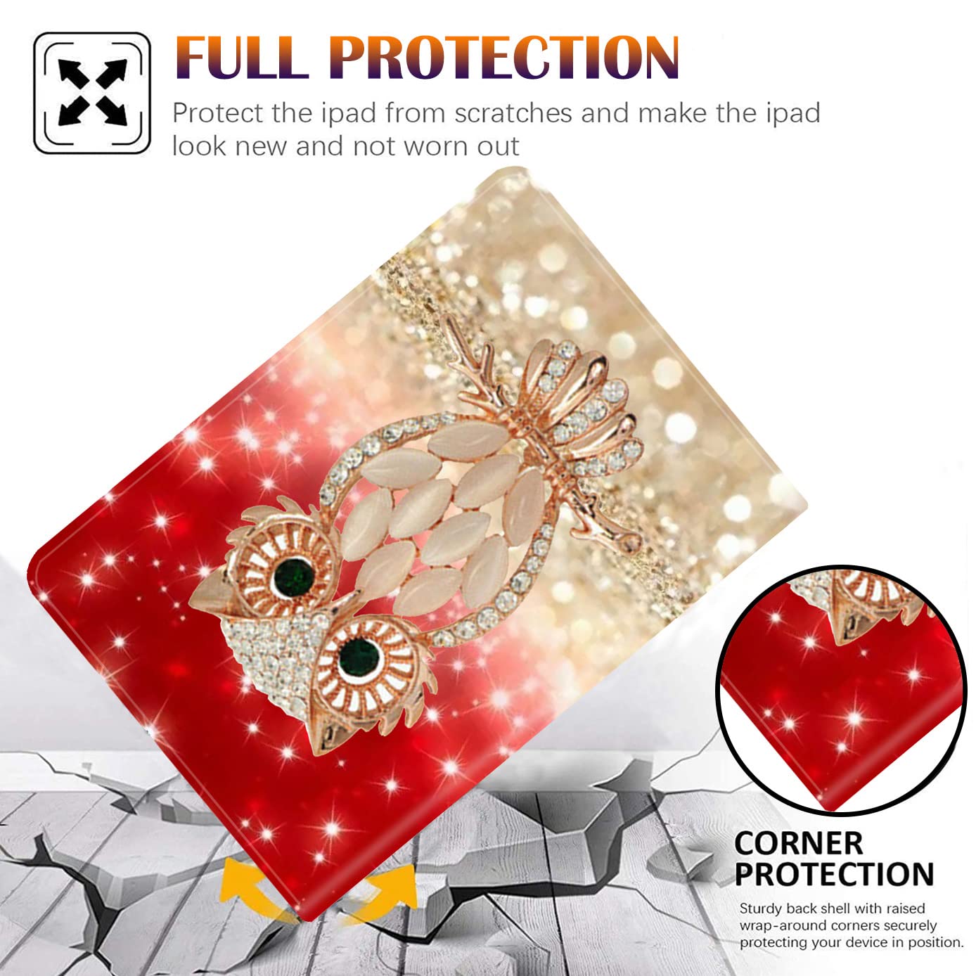 for Samsung Galaxy Tab A8 10.5 2022 Slim Case with Adjustable Stand Cover with Auto Wake/Sleep Smart Cover for Samsung Galaxy A8 10.5 Inch(SM-X200/X205/X207)- Owl on Pink Background
