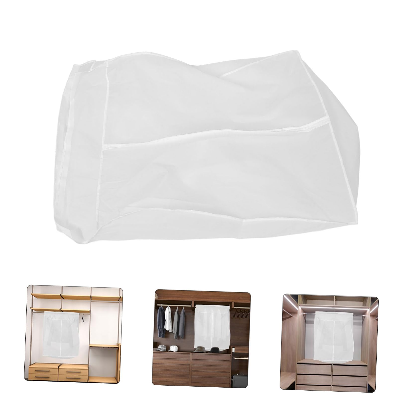 Alipis Clothing Dust Bag Clothing Dust Cover Hanging Peva White Coat Hanging Closet Bags