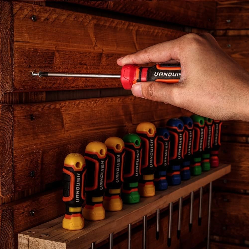 VANQUISH Pieces Magnetic Screwdriver Set, Slotted and Phillips Tips, Tool Set for Home (6-Pieces)