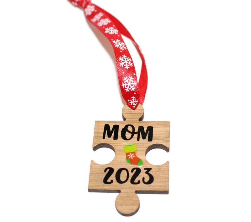 Hiding Place Boutique, Handmade Puzzle Teacher Ornament, Autism Kindergarten Classroom Christmas Personalize Pre K Gift Graduation Elementary Retirement Squad Crew Lunch Science Math Reading Writing