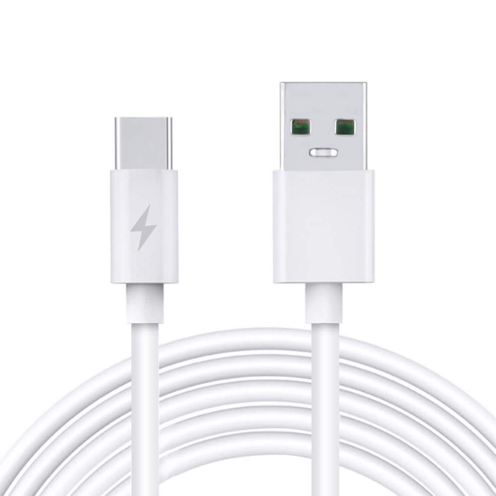 J-ZMQER 3.3ft White 5A Fast USB-C Type-C Charger Charging Cable Cord Compatible with Oppo A11 K5 K3 A5 Reno2 Reno Z/Reno Ace Power Data Sync Cable Lead