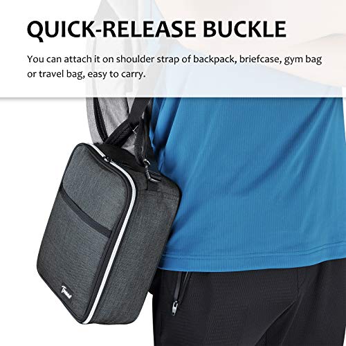 Small Insulated Lunch Bag for Men Women, Mini Portable Reusable Thermal Lunch Box Cooler Tote for Adults & Kids, Charcoal