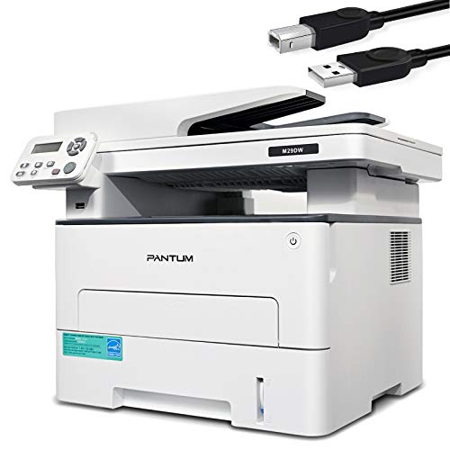 All in One Multifunction Laser Printer Scanner Copier Wireless Monochrome Black and White Printers with USB Cable Home Office - Print Copy Scan (High Speed Up to 33 ppm)