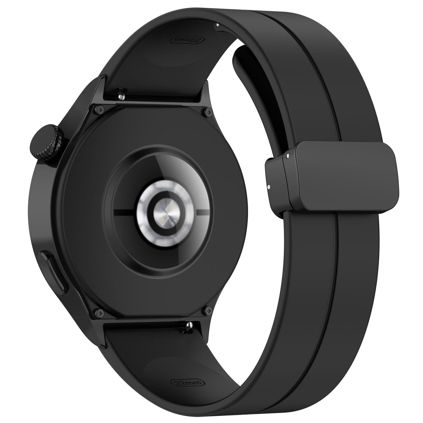 MOTONG Compatible with Huawei Watch 4 Replacement Band 22mm Replacement Wrist Watch Strap Band Compatible with Huawei Watch 4/4 Pro/Watch Ultimate(Silicone Black)