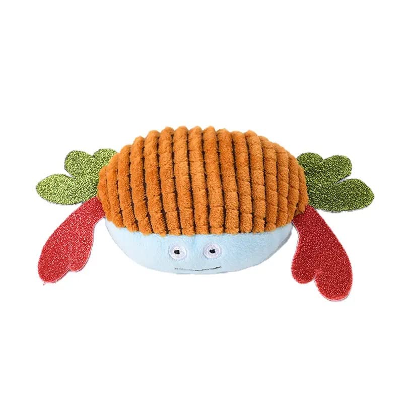 Zoom and Chew Dog Toys, Dog Plush Toy for Large Breed,Tug of war, Squeaky Dog Toys with Crinkle Paper, Dog Chew Toys for Puppy, Small, Medium, Large Dogs (Crab)