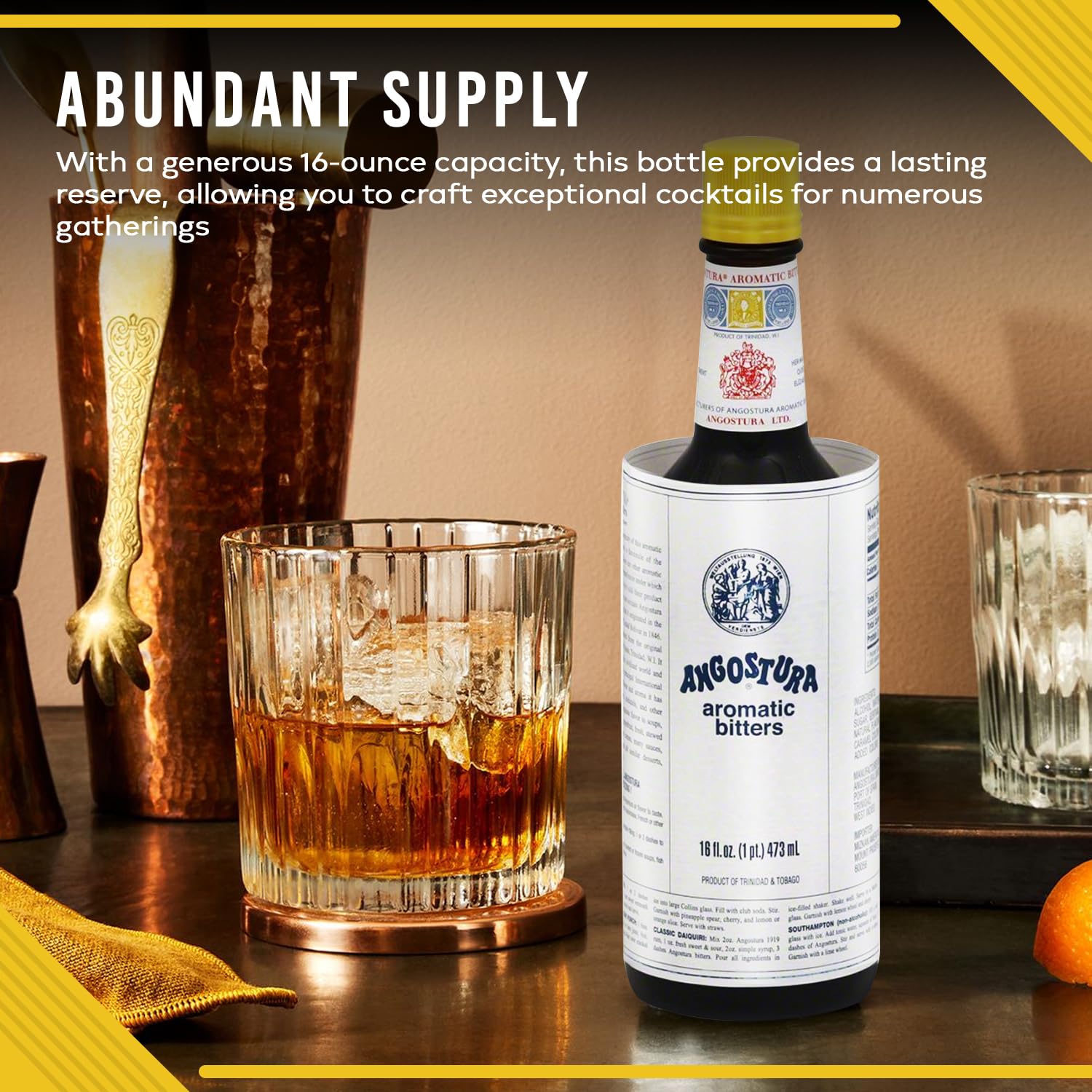 Angostura Bitters 16 oz - Angostura Bitters for Cocktails โ Old Fashioned Cocktail Bitters Bar Essential for Drinks and Culinary Recipes with Parkway Distributors Ship Safe Bag