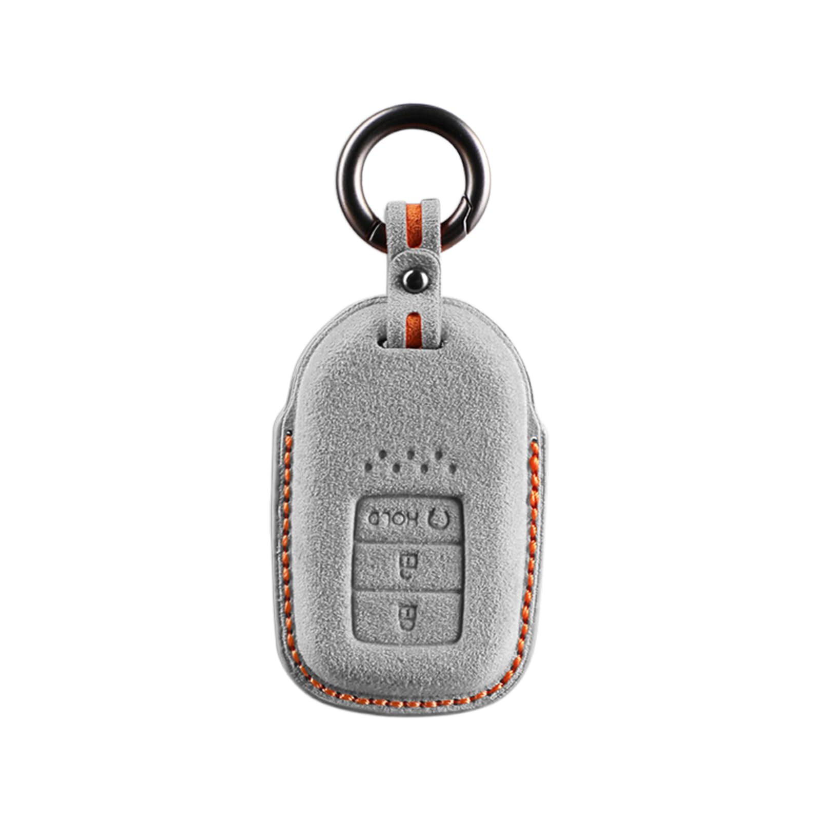 FDAIUN Three-dimensional Car Key Bag Key Chain Holder For Honda Key Fob Holder Auto Key Case Protector (Grey)