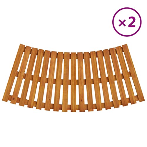 loibinfen 2 pcs Spa Steps Solid Wood Acacia, Wooden Spa Steps, Hot Tub Step, Spa Pool Step for Outdoor Use