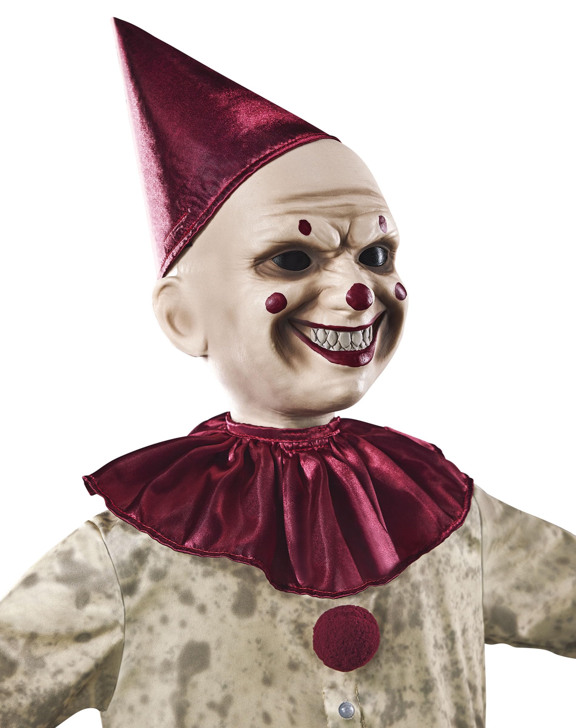 Spirit Halloween 4.9 Ft Dagger Mike Animatronic | Decorations | Animated | Pop-Up Motion | Plays Sounds | Clown Animatronic