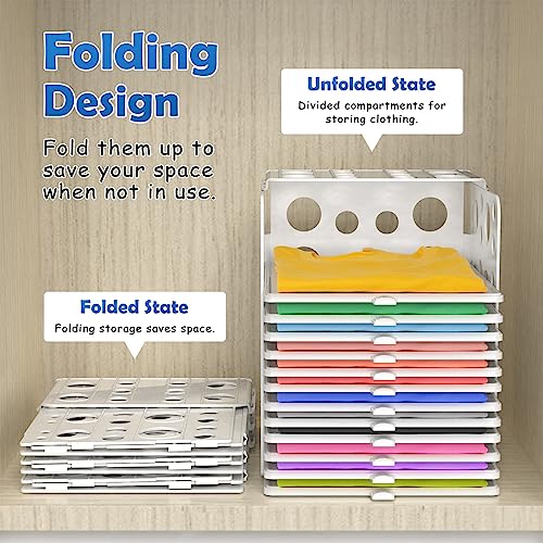 BoxLegend Tshirt Organizer Stack Easily Closet Organizers and Storage Easy to Assemble Clothes Folder Sturdiness Stackable Storage Bins Durability Closet Drawers for Clothes